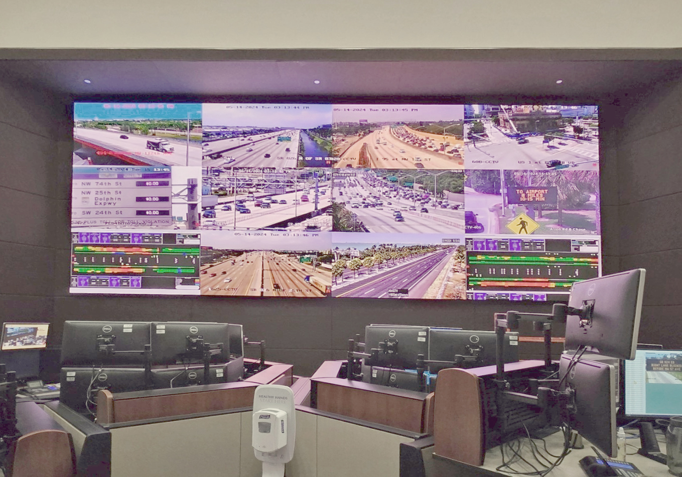 SICE Successfully Delivers New Video Wall for FDOT District Six TMC | SICE